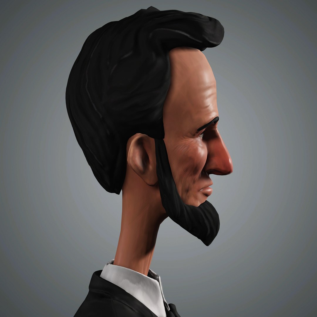 Cartoon Abraham Lincoln Character Ready For Game And Animation 3D ...