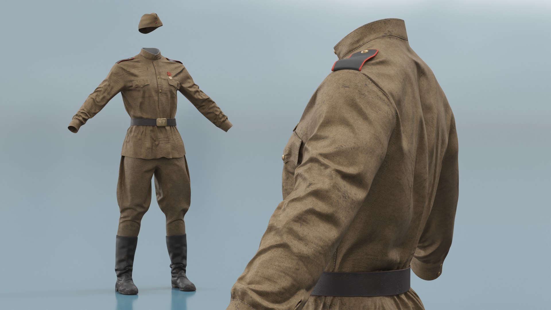 Soviet Soldier 1940s Military Uniform Model - TurboSquid 2441926