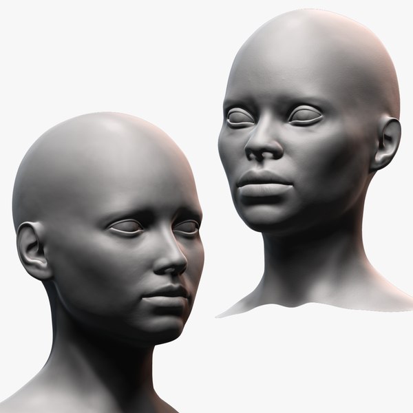 modelo 3d Bust Female Heads Collection - TurboSquid 1952871