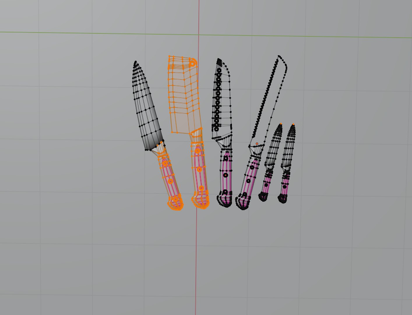 3D Kitchen Knife Set - TurboSquid 1635069