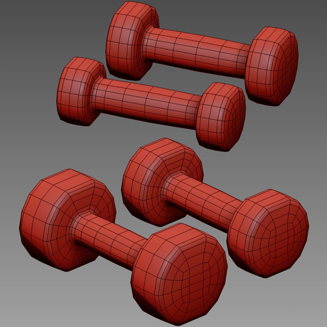 Fitness Dumbbell Set 3D Model - TurboSquid 2047037