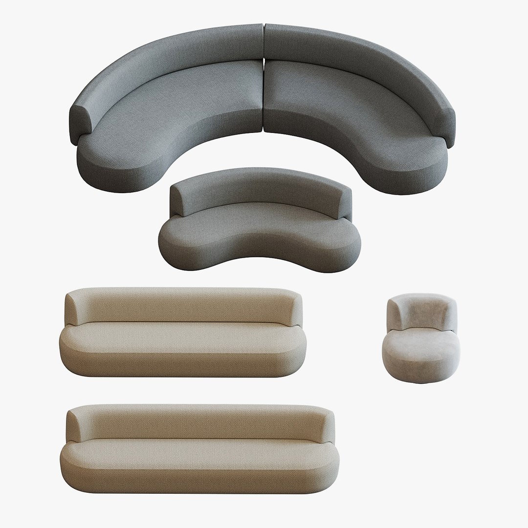 3D Lek Sofa Collection By Christophe Delcourt - TurboSquid 2001697