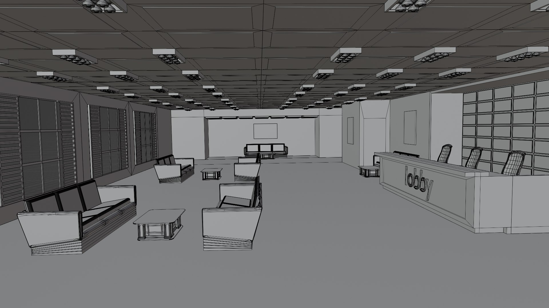3D Lobby Interior - TurboSquid 2178798