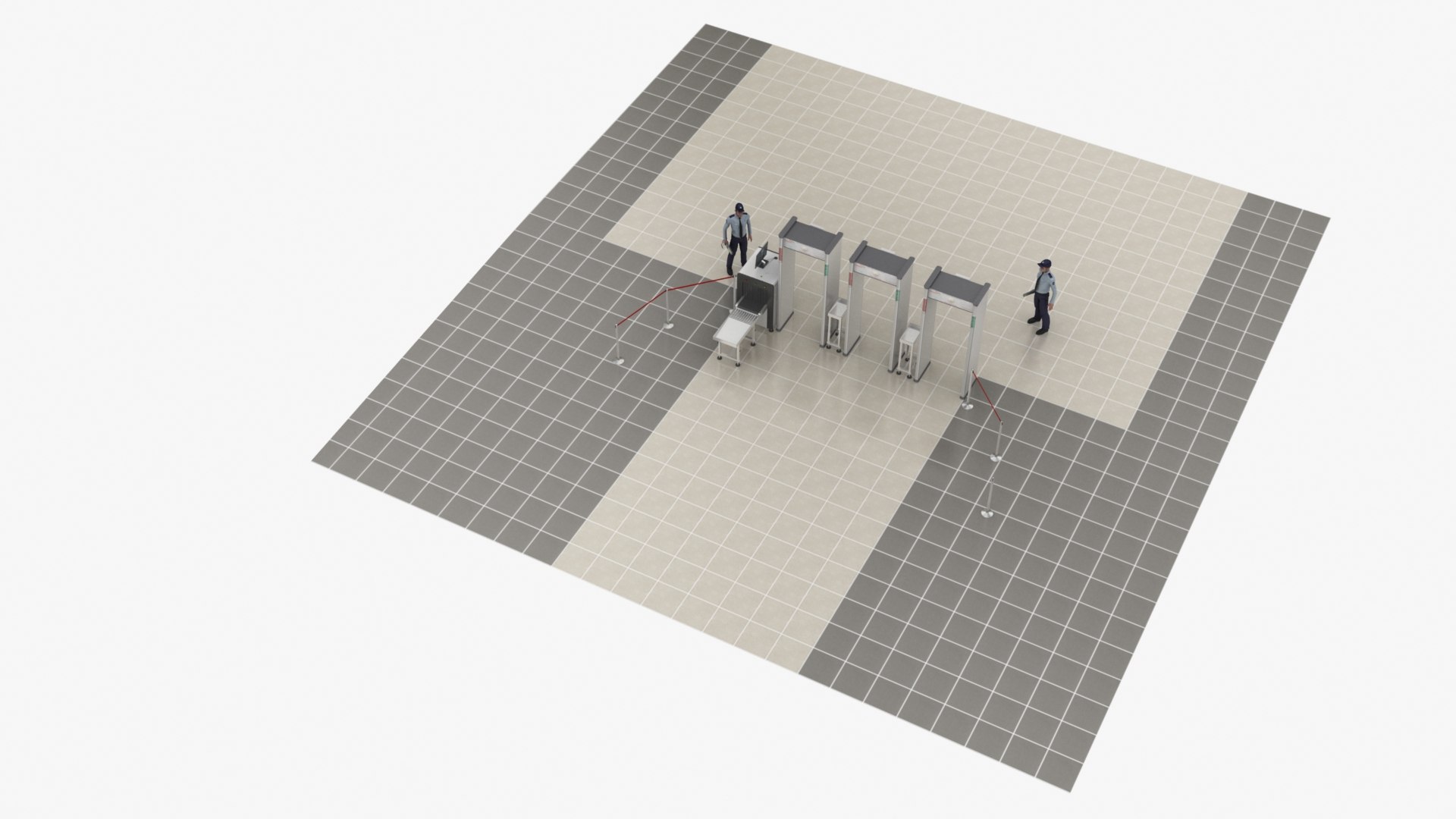 Entry security doors man 3D model - TurboSquid 1539971