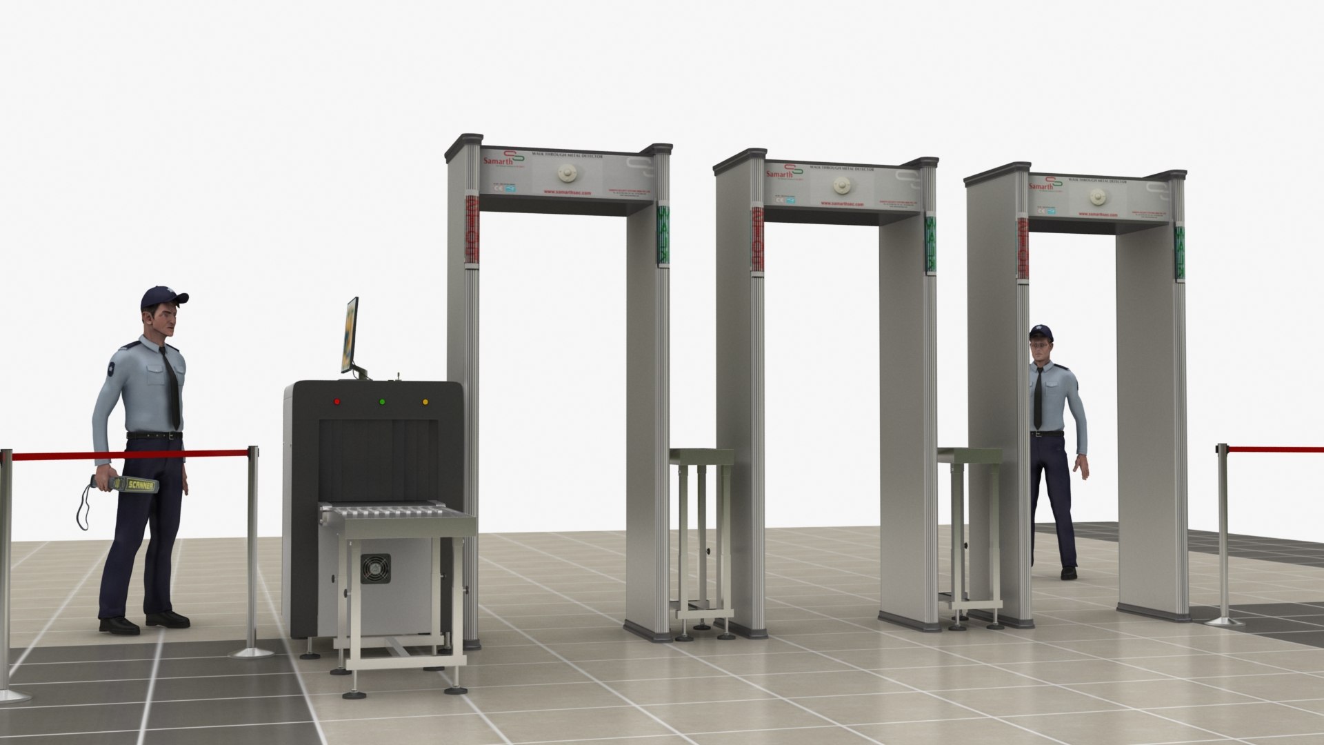 Entry security doors man 3D model - TurboSquid 1539971