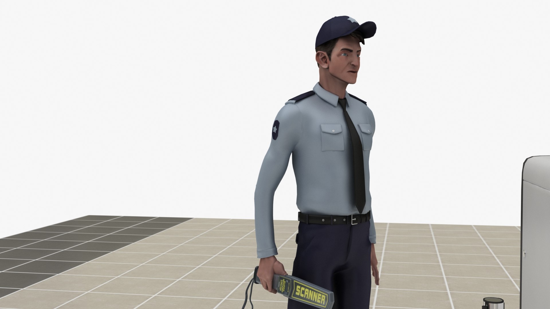 Entry security doors man 3D model - TurboSquid 1539971