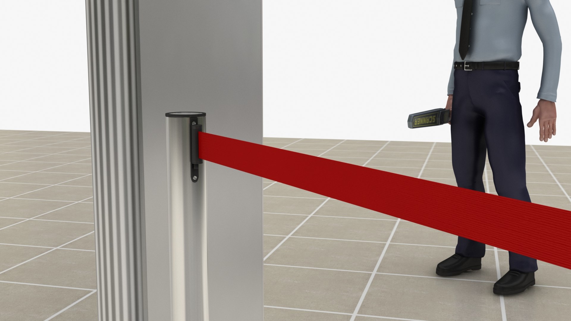Entry security doors man 3D model - TurboSquid 1539971