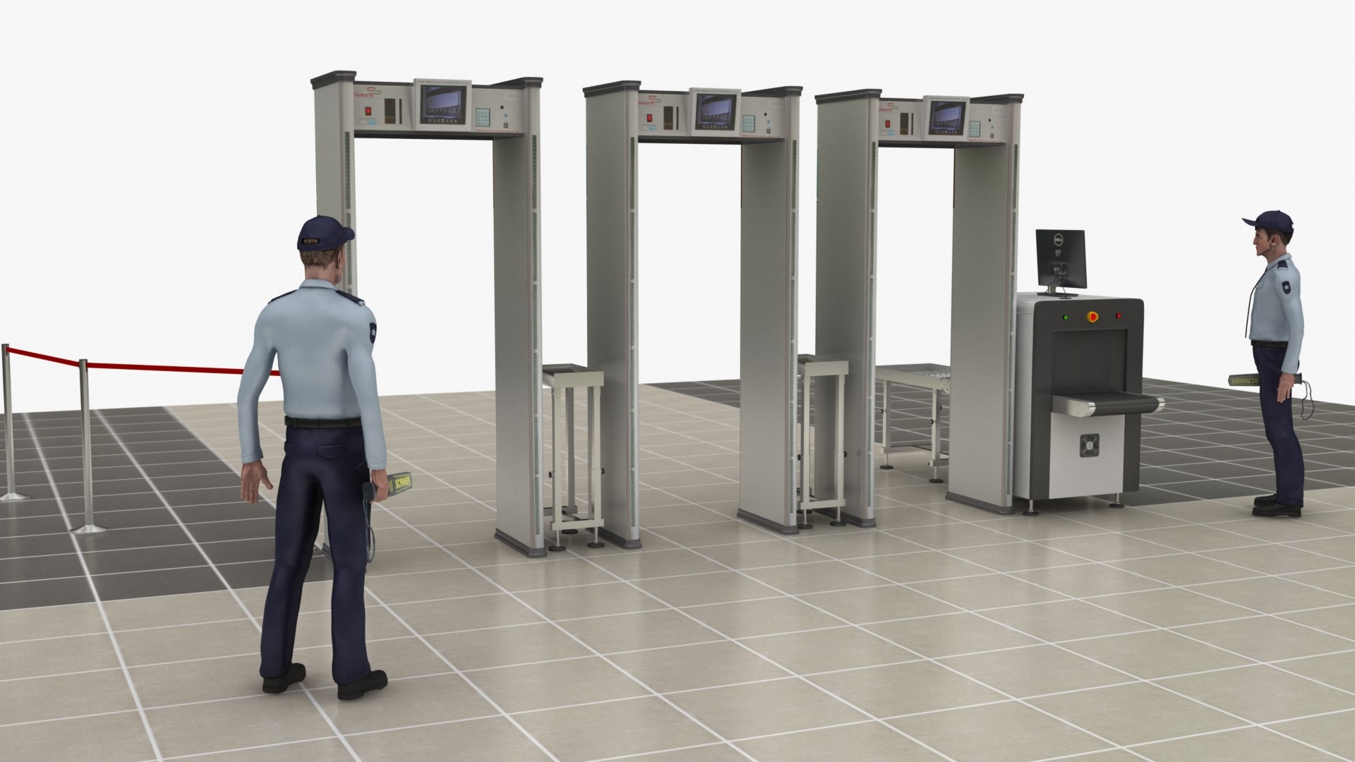 Entry security doors man 3D model - TurboSquid 1539971