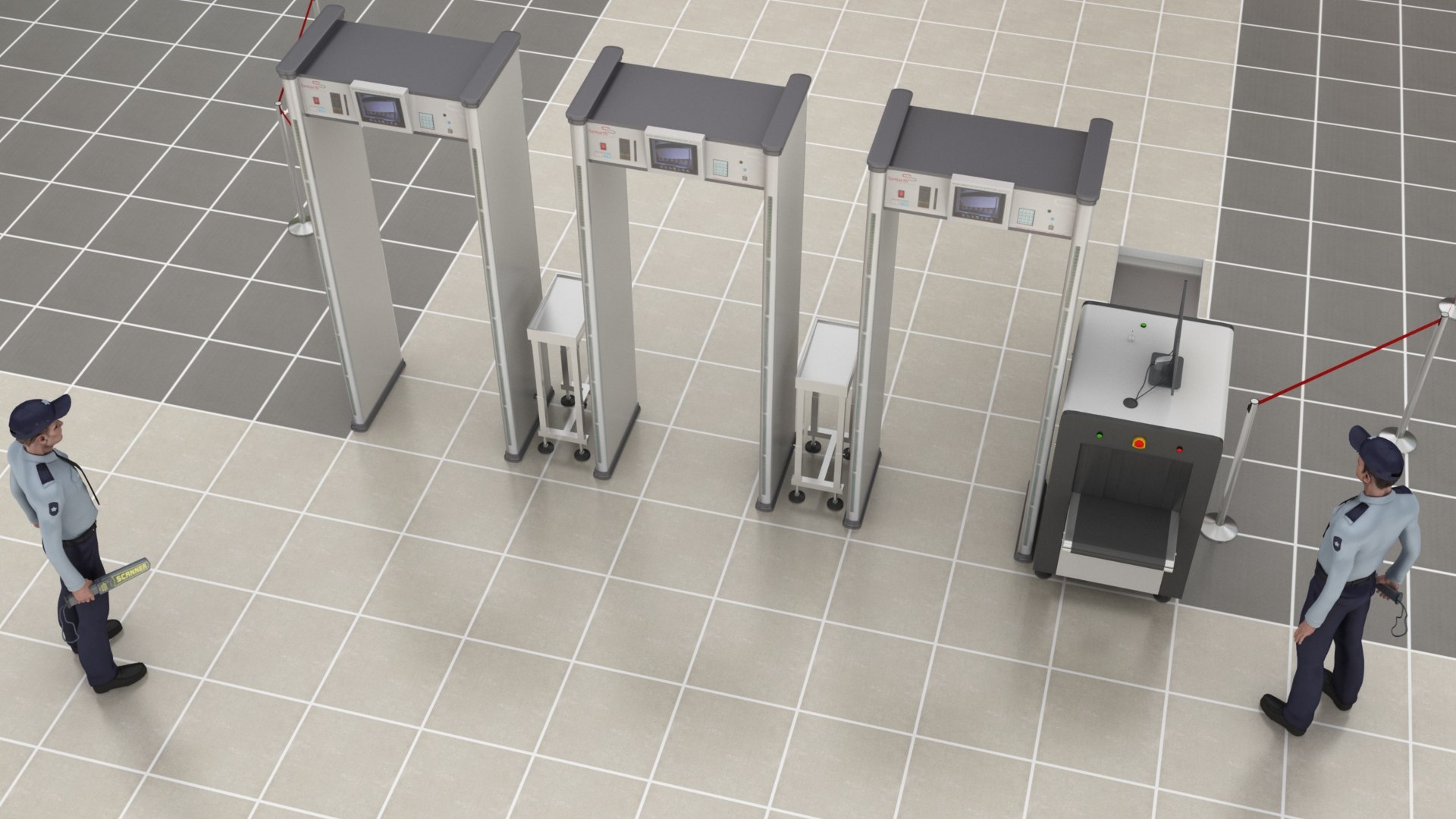 Entry security doors man 3D model - TurboSquid 1539971