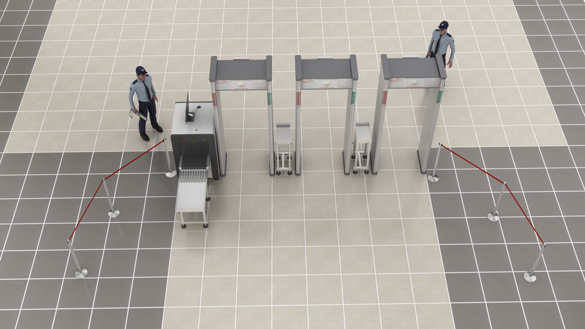 Entry security doors man 3D model - TurboSquid 1539971