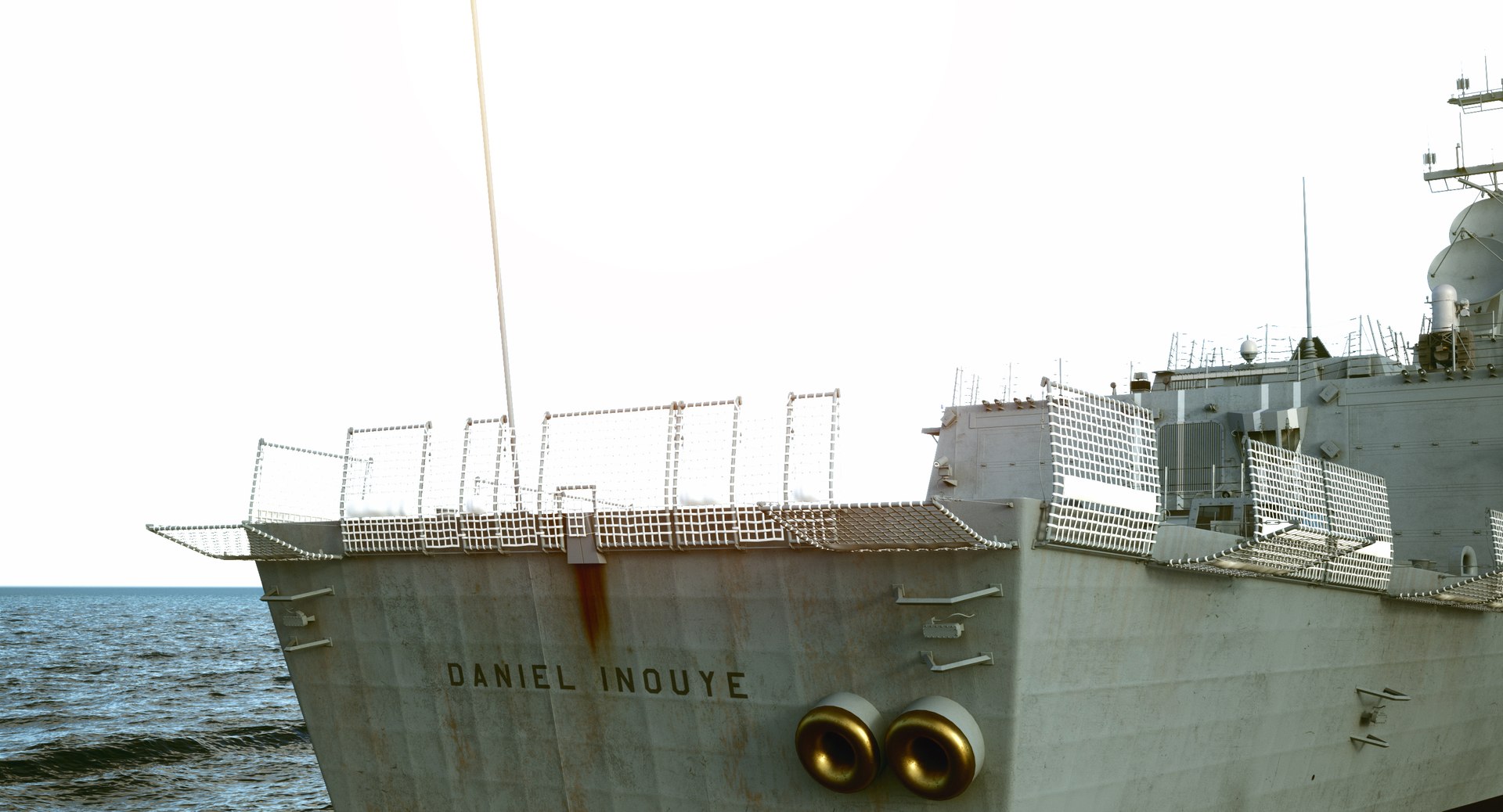 3D uss daniel inouye model - TurboSquid 1293556