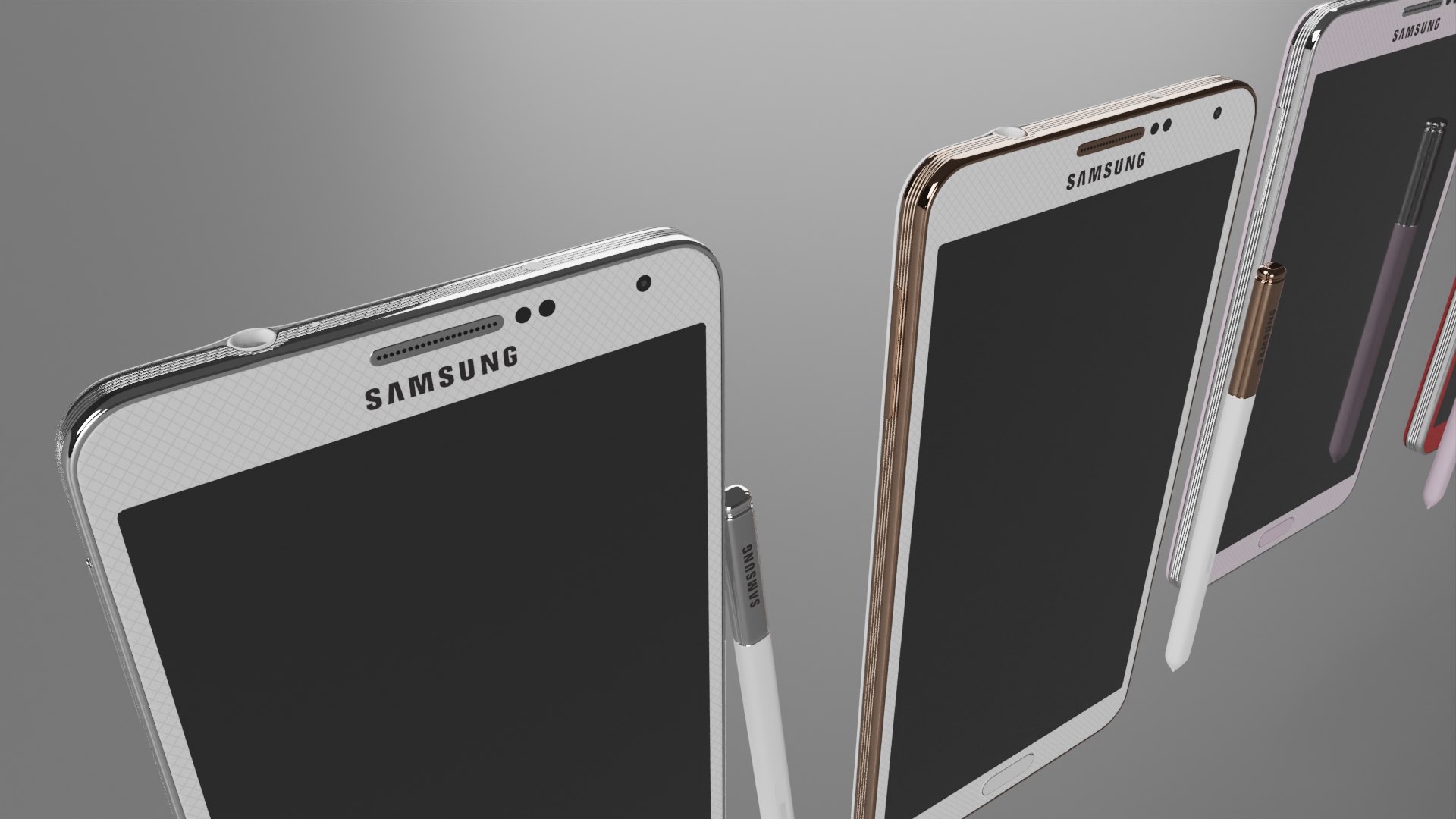 3D Samsung Galaxy Note 3 All Colors - TurboSquid 2047613