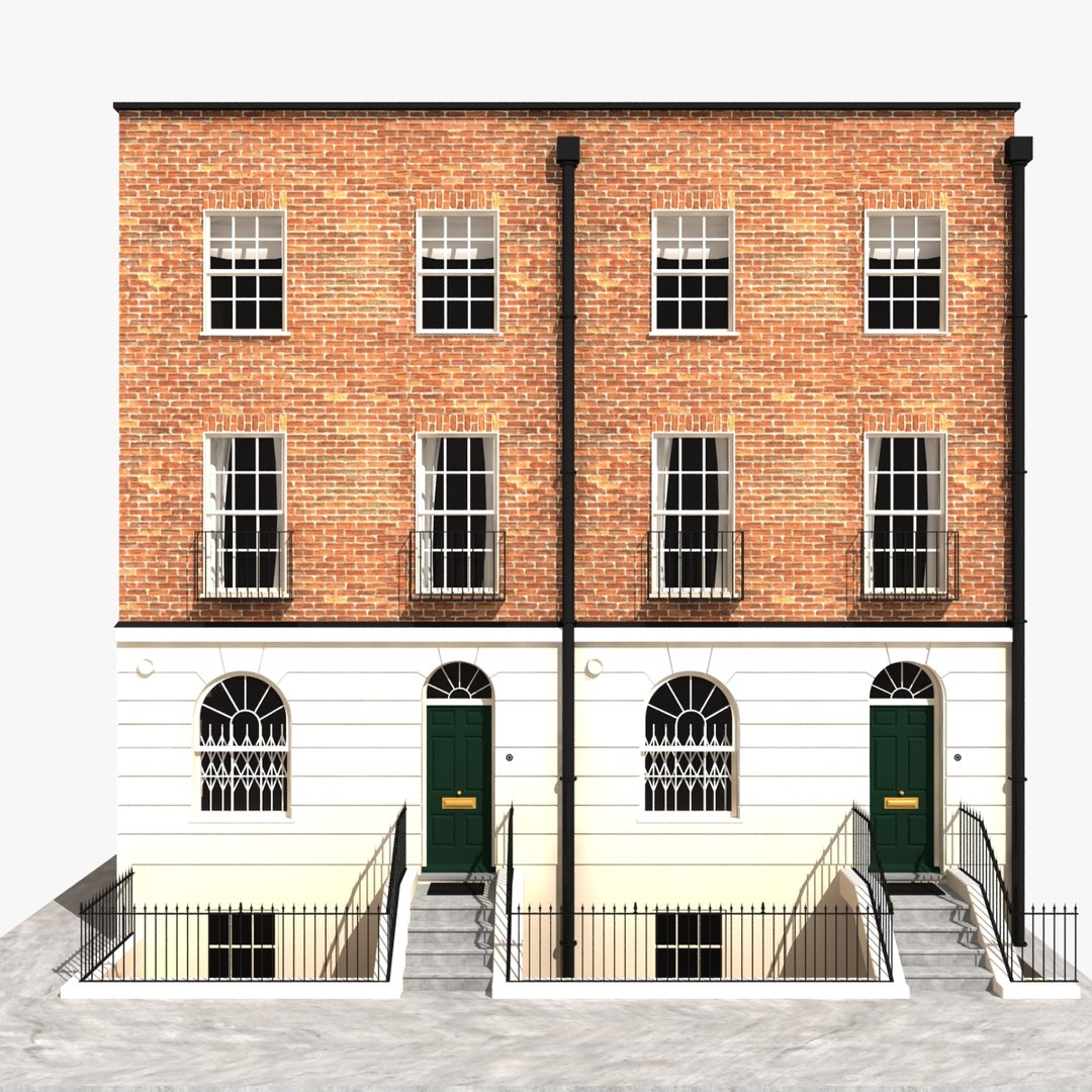3d Middle Block House Model