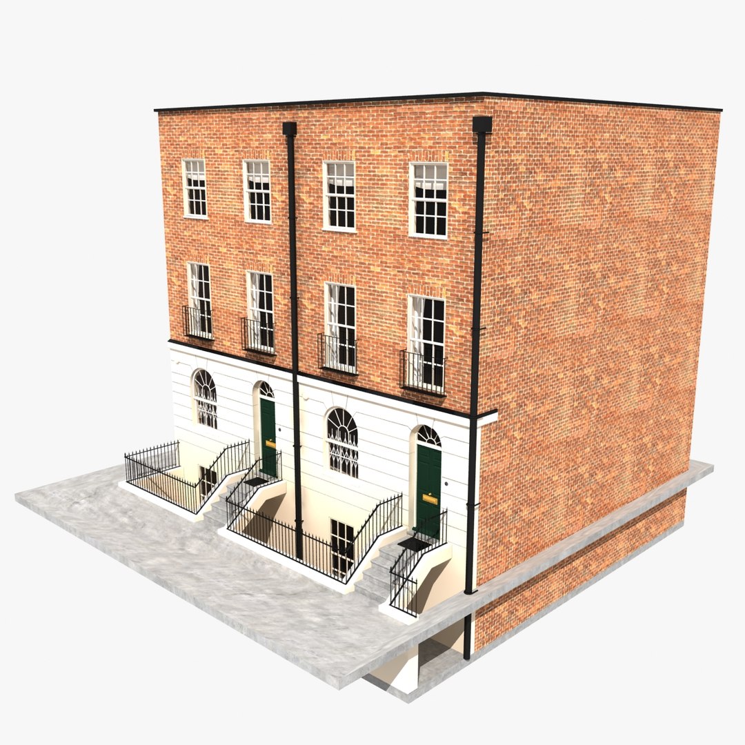 3d Middle Block House Model