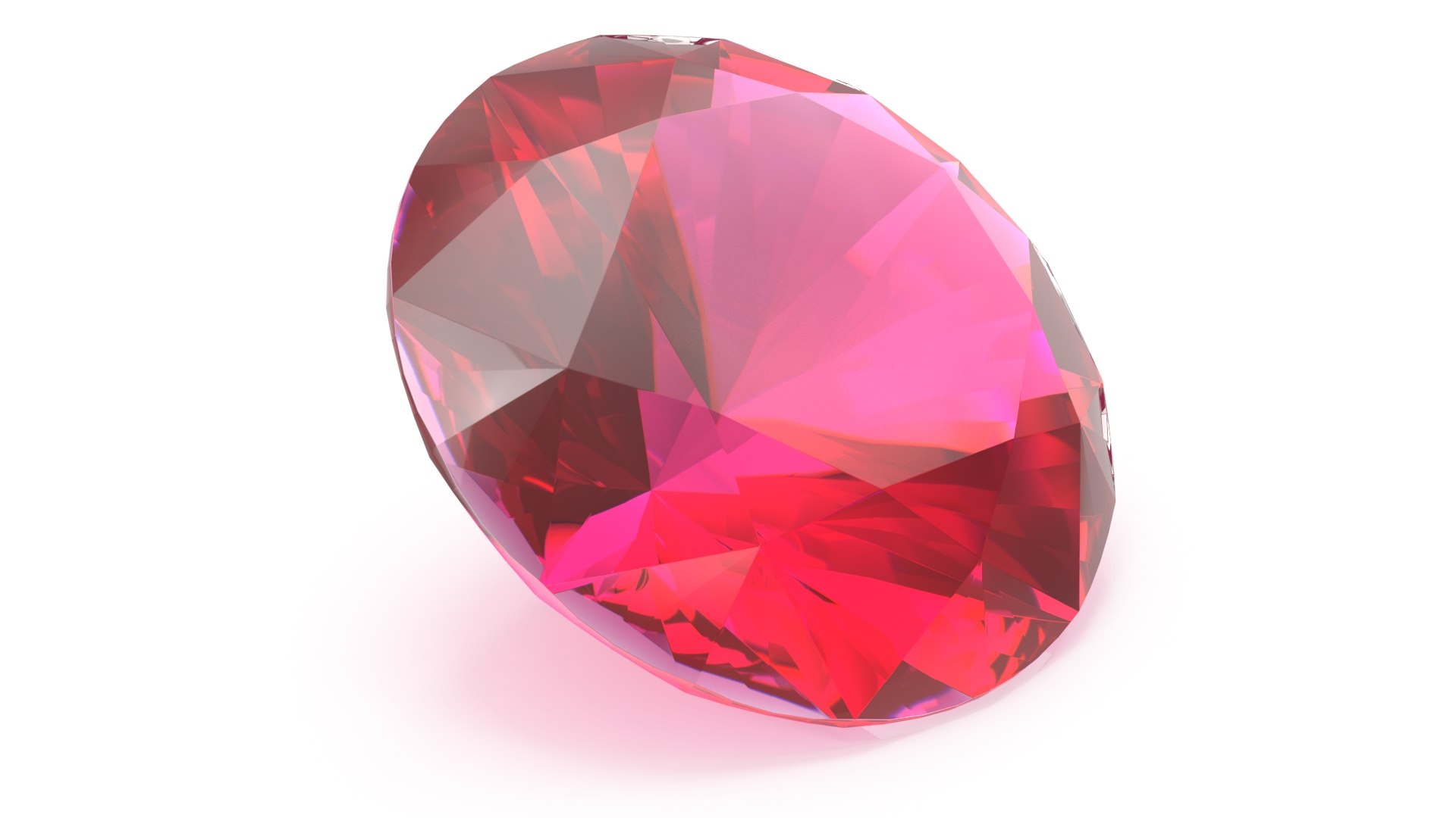 Round Brilliant Cut Pink Topaz 3D Model - TurboSquid 1848909