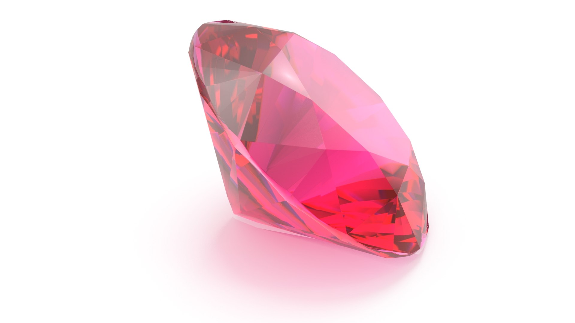 Round Brilliant Cut Pink Topaz 3D Model - TurboSquid 1848909