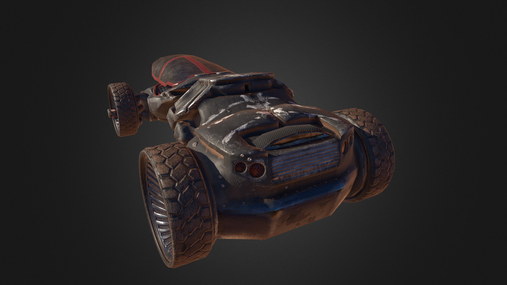 3D Futuristic Post Apocalyptic Car - TurboSquid 2018234