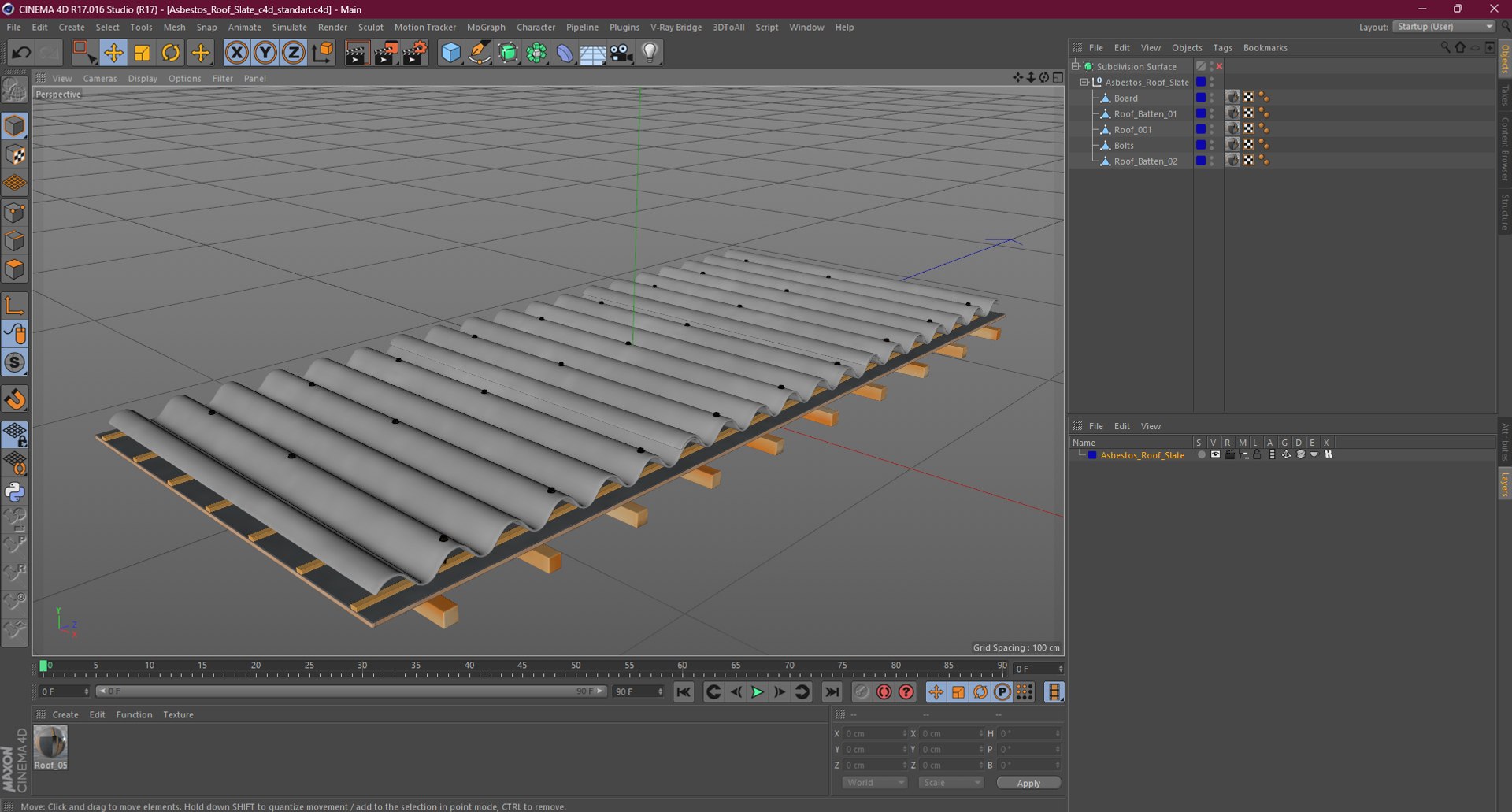 3D Asbestos Roof Slate Model - TurboSquid 2247575