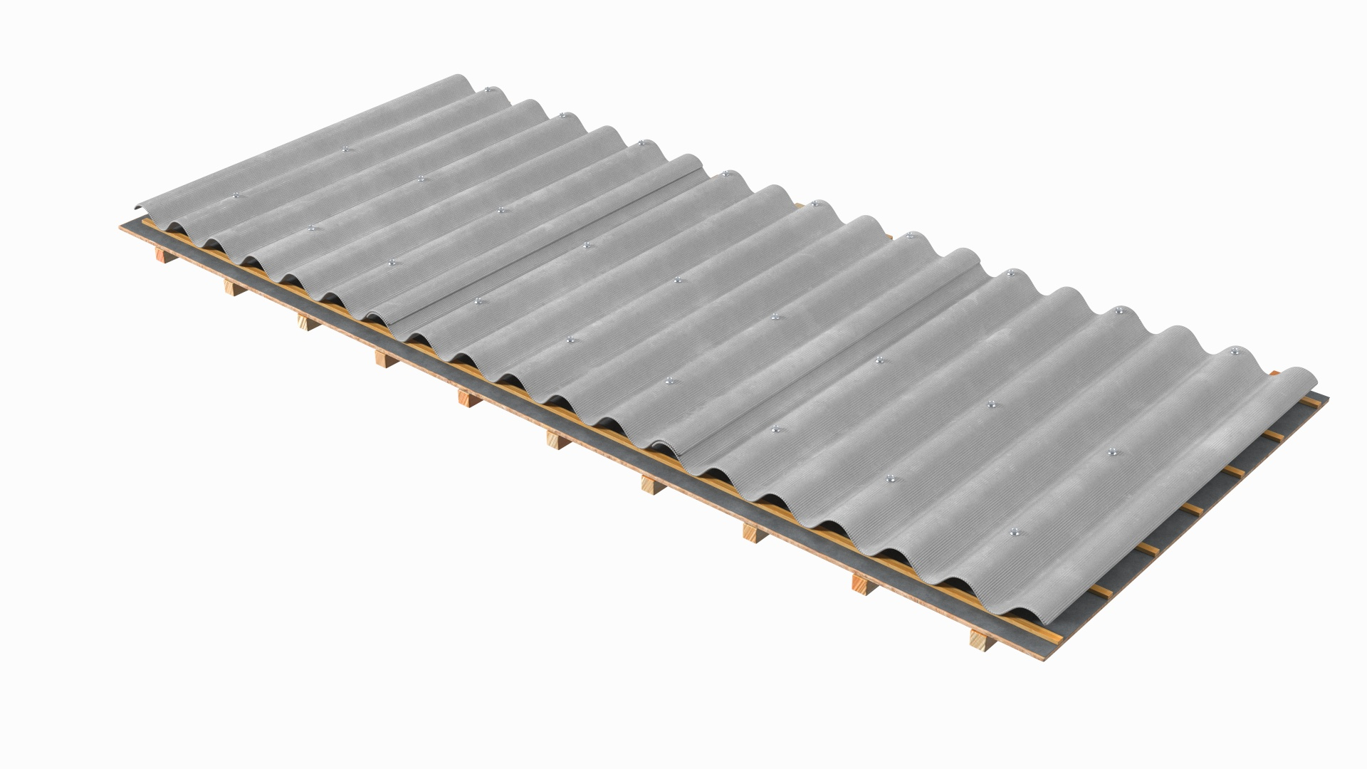 3D Asbestos Roof Slate Model - TurboSquid 2247575