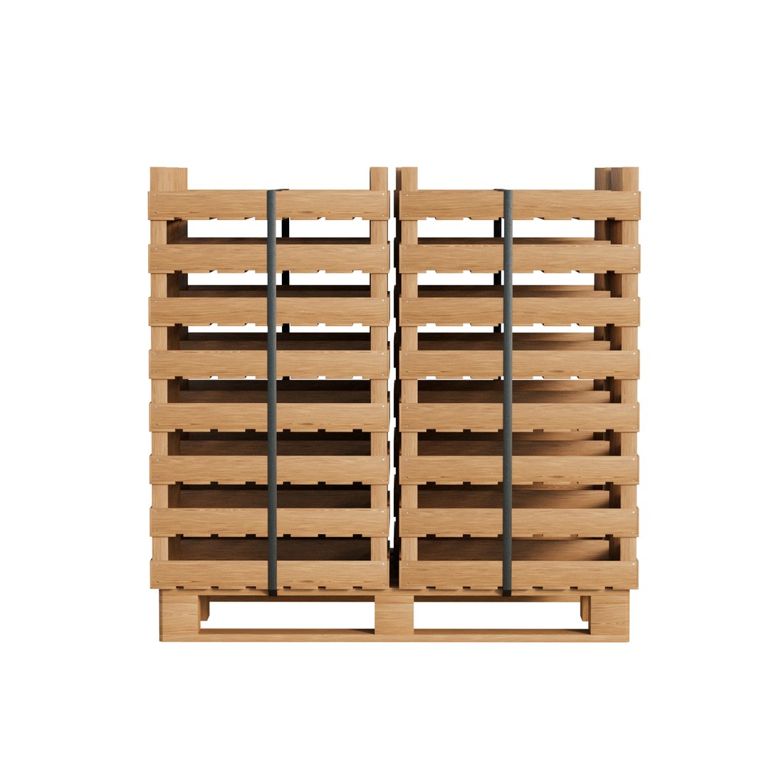 Wooden Fruit Crates On Pallet 3D Model - TurboSquid 2292992