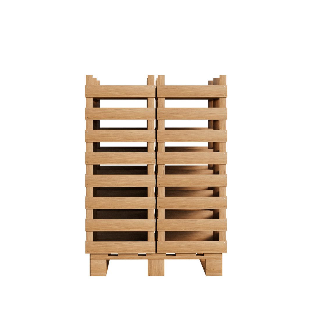 Wooden Fruit Crates On Pallet 3D Model - TurboSquid 2292992