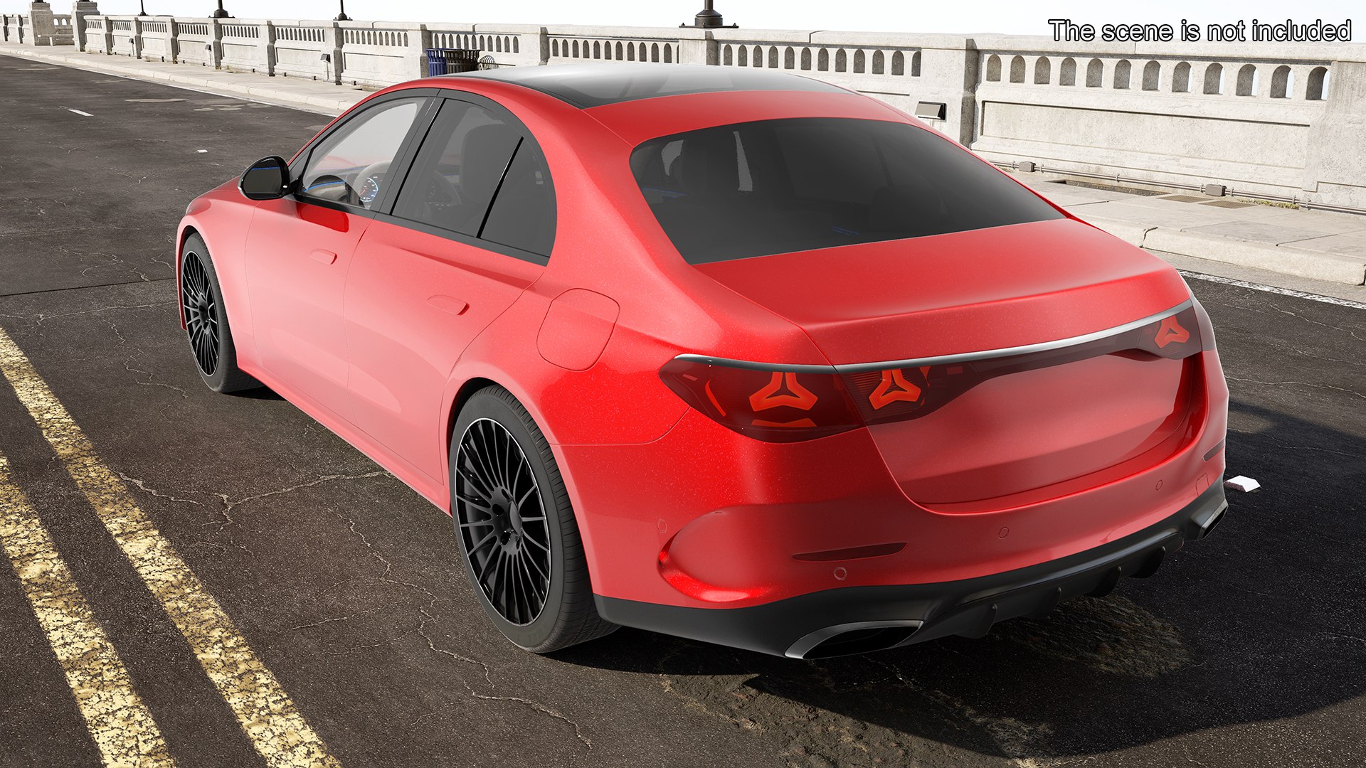 3D Luxury Red Sedan model - TurboSquid 2112352