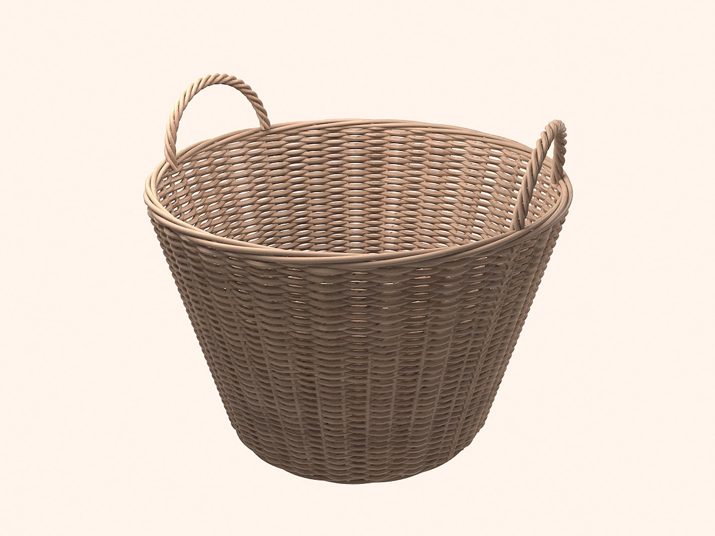 wicker basket 3d obj