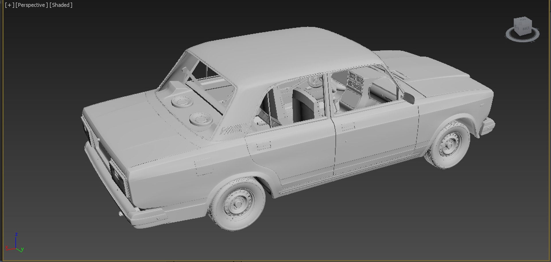 soviet russian car 3d model