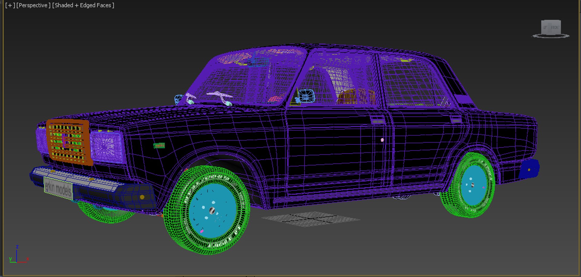 soviet russian car 3d model
