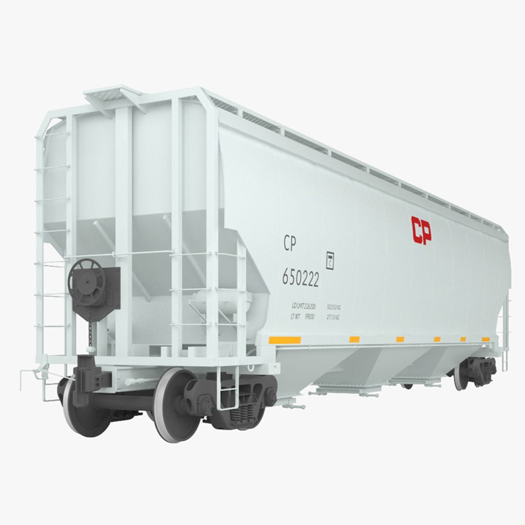 modelo 3d Vagón tolva cubierto de ferrocarril - TurboSquid 1788393