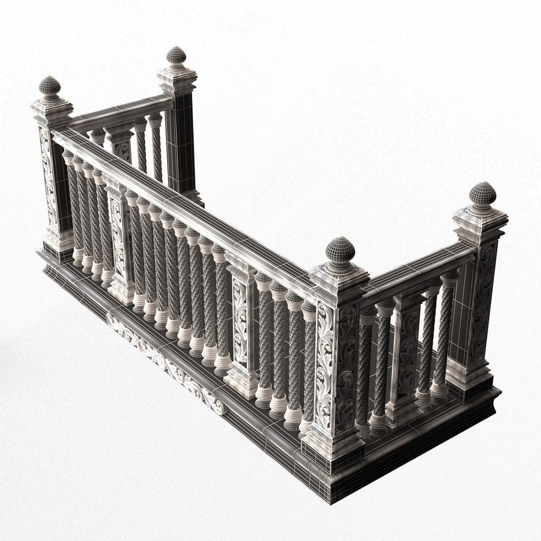 Classic Balcony 04 3D Model - TurboSquid 2324506