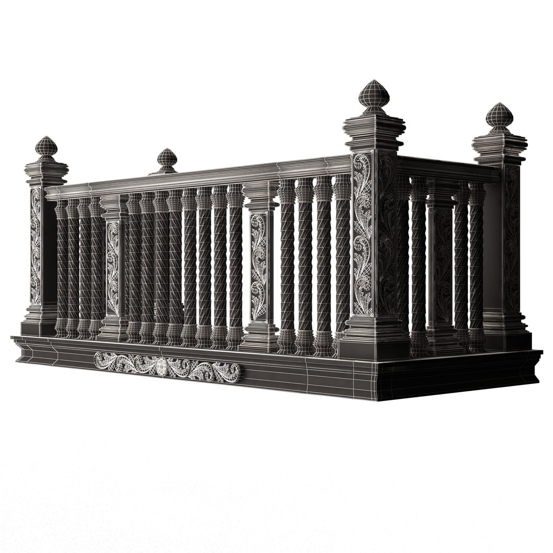 Classic Balcony 04 3D Model - TurboSquid 2324506