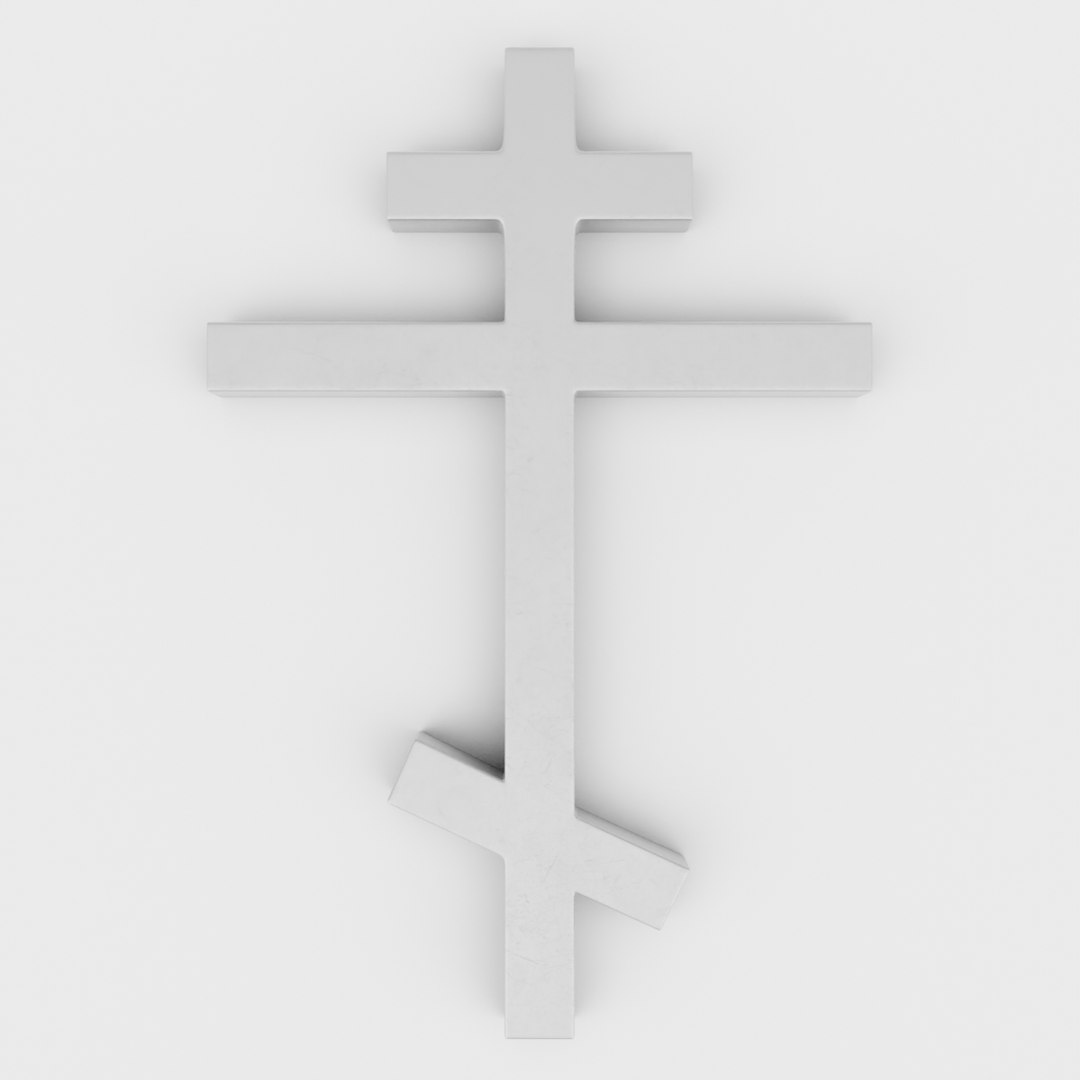 3D Model Symbol Orthodox Cross - TurboSquid 1623254