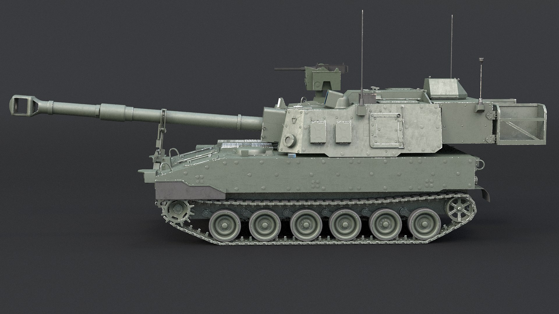 3D M109A7 Paladin Howitzer GR Model - TurboSquid 2008404