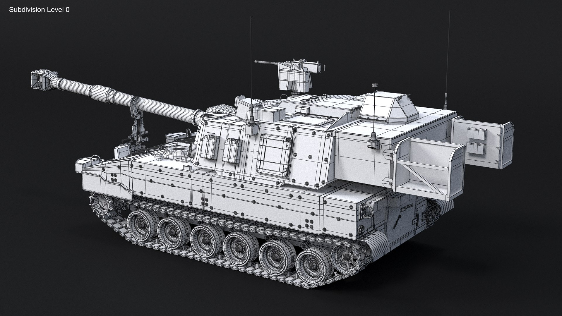 3D M109A7 Paladin Howitzer GR model - TurboSquid 2008404
