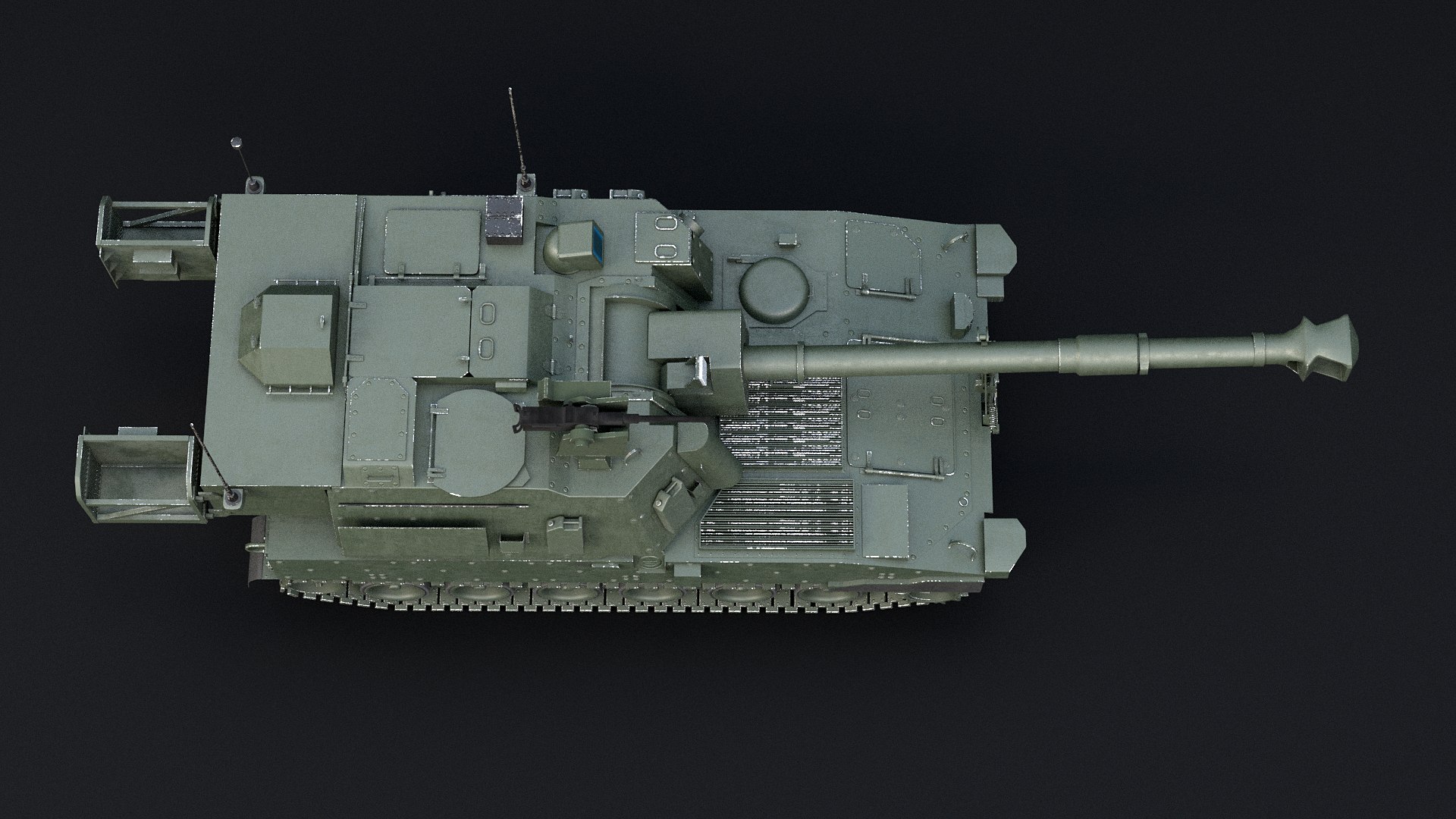 3D M109A7 Paladin Howitzer GR Model - TurboSquid 2008404