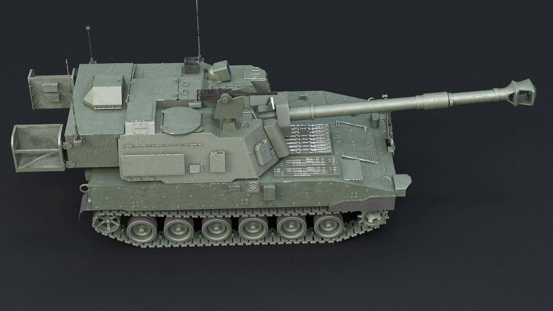 3D M109A7 Paladin Howitzer GR Model - TurboSquid 2008404