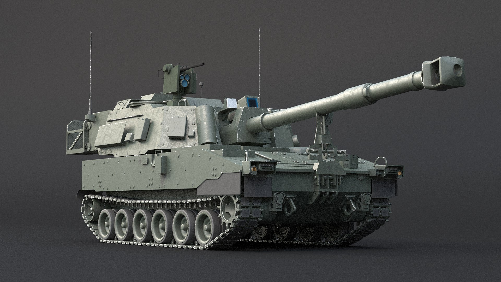 3D M109A7 Paladin Howitzer GR Model - TurboSquid 2008404