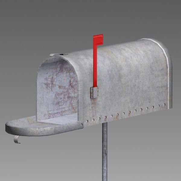 3d model mail box mailbox