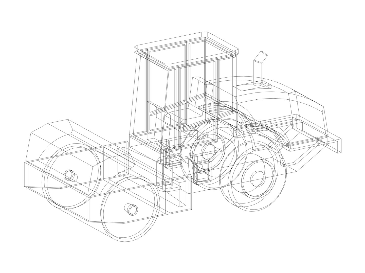 3D Model Road Roller - Revit Family - TurboSquid 2260604
