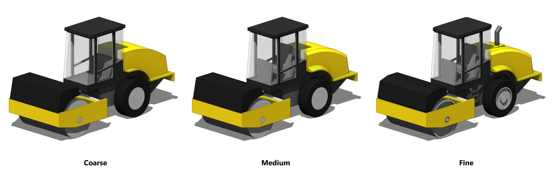 3D Model Road Roller - Revit Family - TurboSquid 2260604