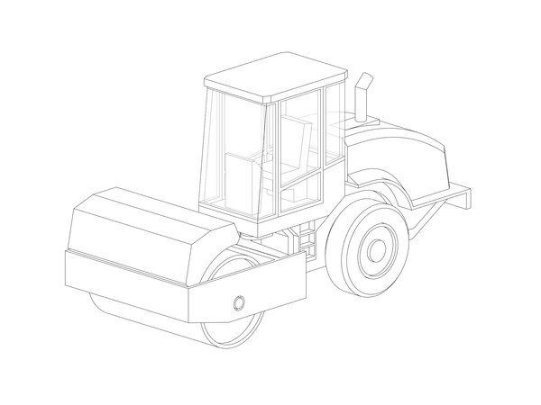 modelo 3d Rodillo compactador - Familia Revit - TurboSquid 2260604
