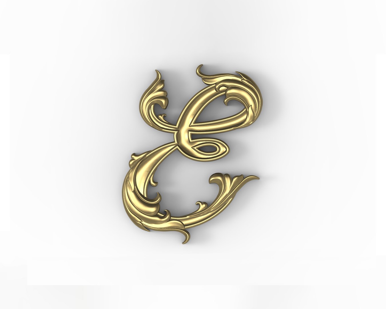 Letter E Floral 3D - TurboSquid 2168014