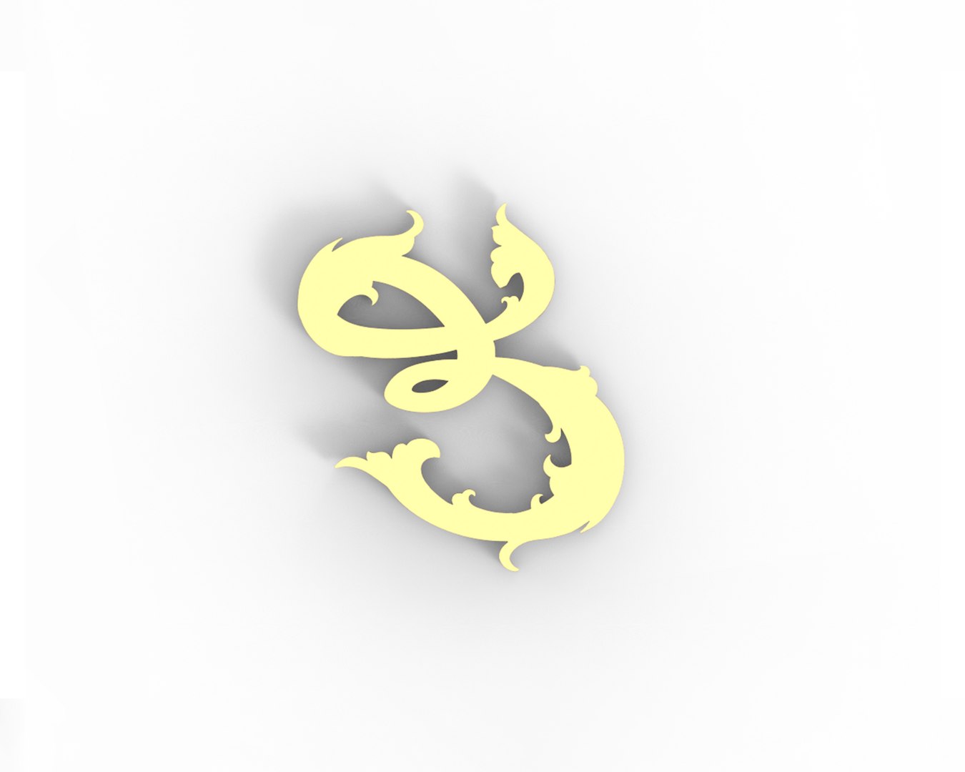 Letter E Floral 3D - TurboSquid 2168014