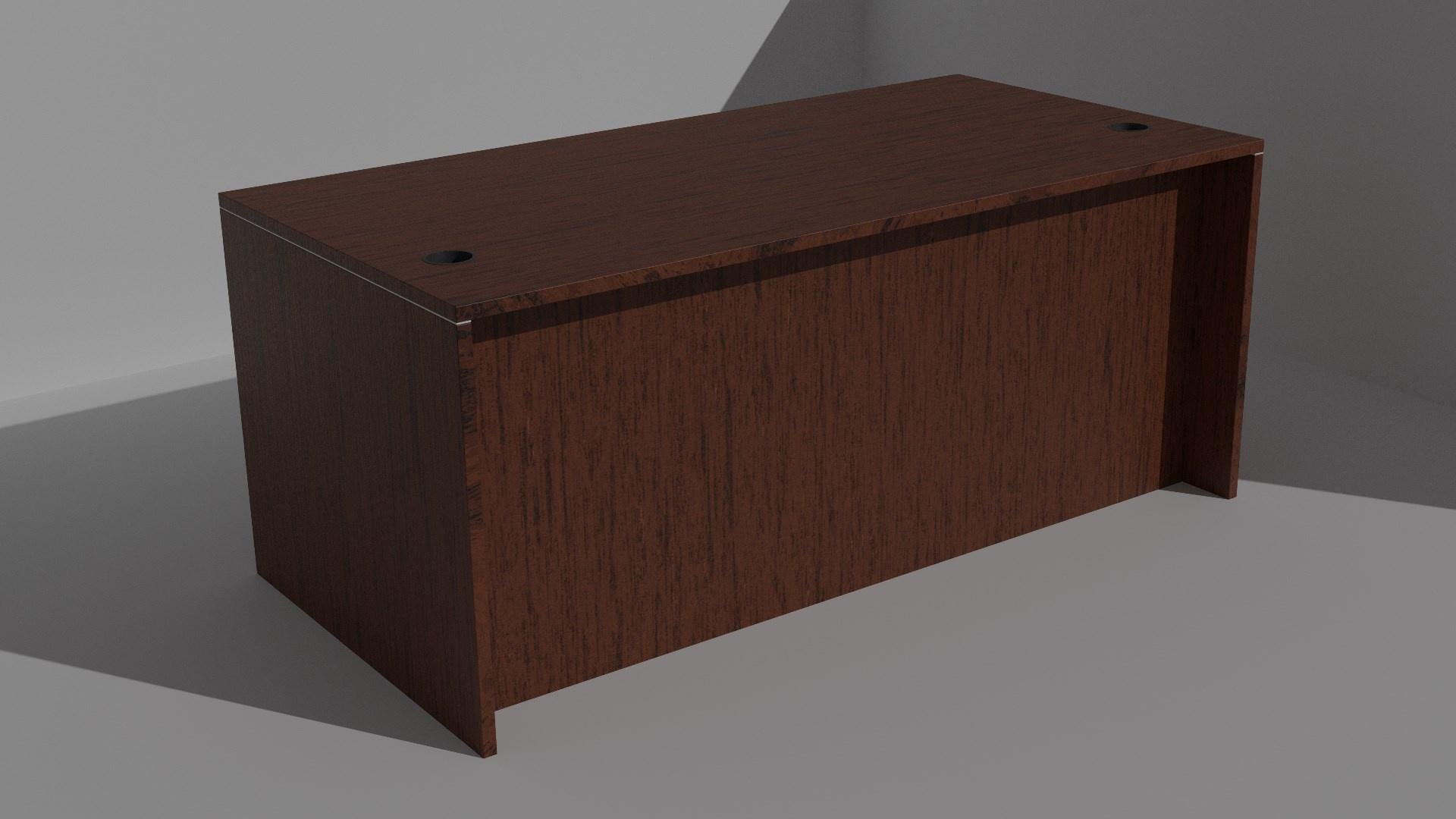 Straight Front Desk Shell 3D Model - TurboSquid 1952566