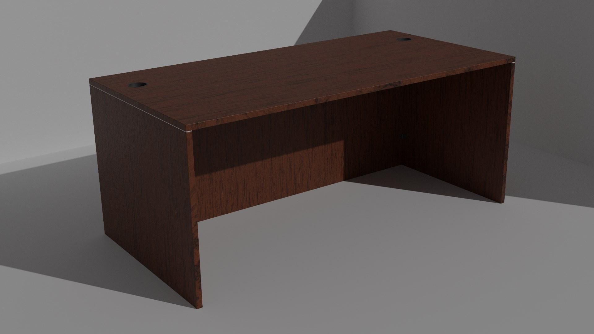 Straight Front Desk Shell 3D Model - TurboSquid 1952566