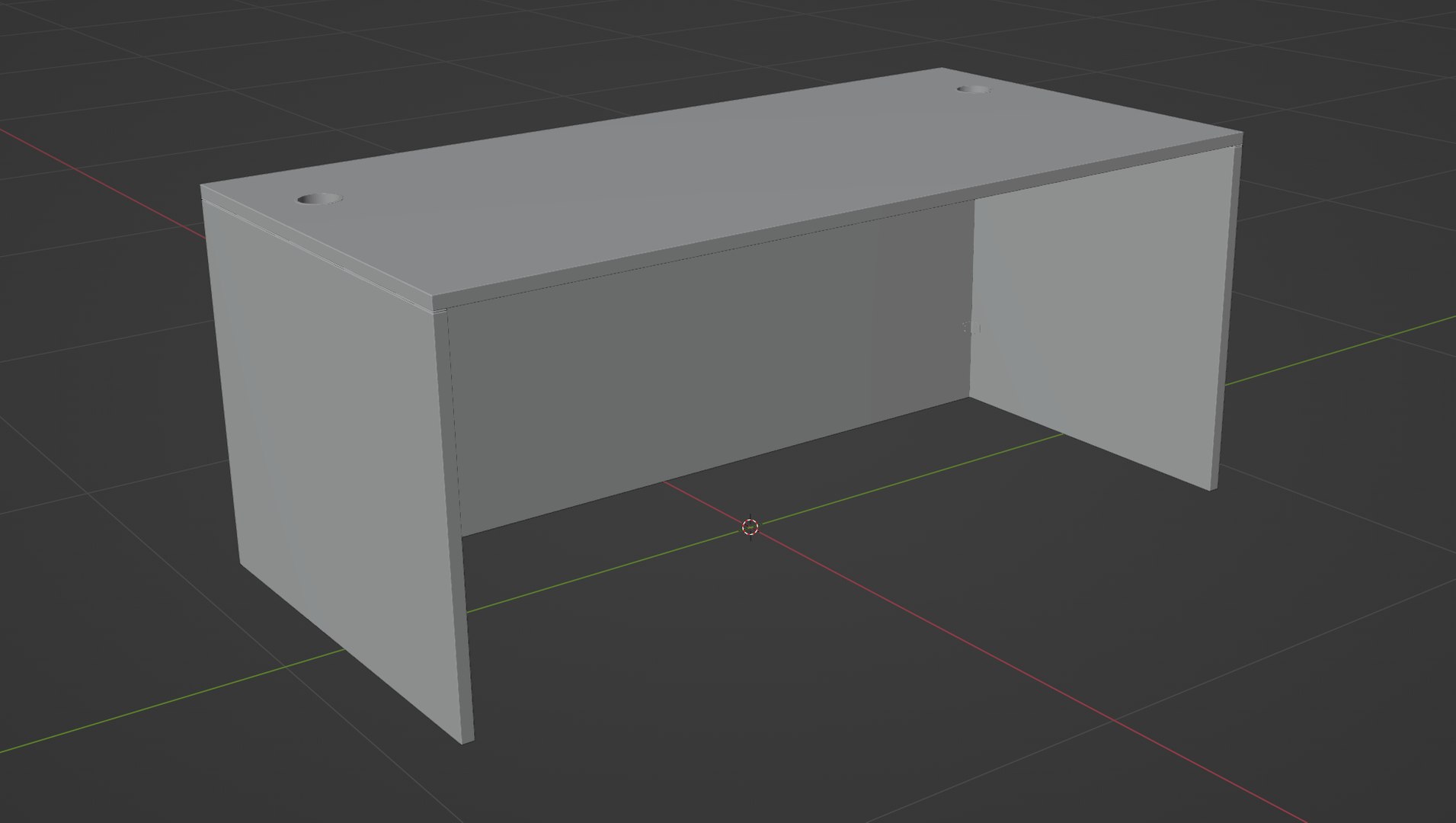 Straight Front Desk Shell 3D Model - TurboSquid 1952566