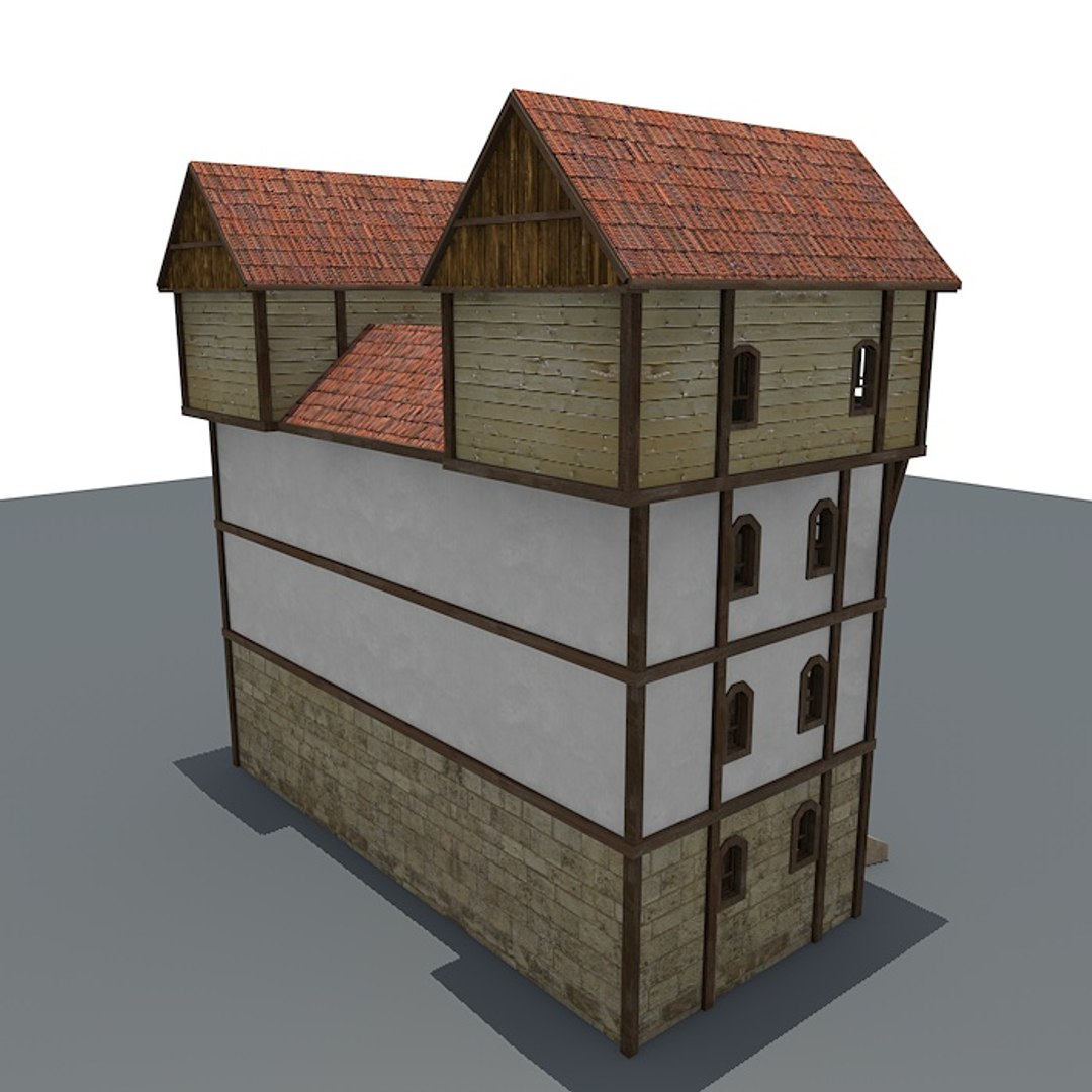 3d model medieval house