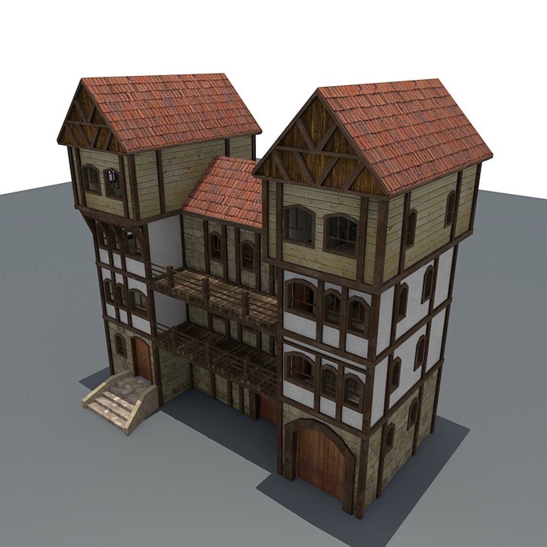 3d model medieval house