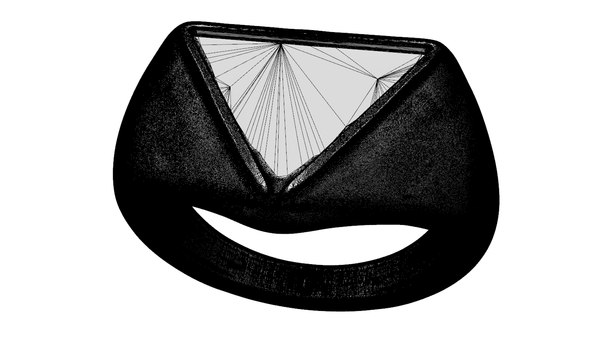 Gold Triangle Signet Ring 3D model - TurboSquid 2022698